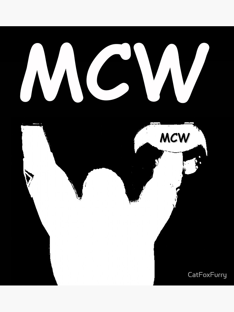 "mcw logo" Sticker for Sale by CatFoxFurry | Redbubble