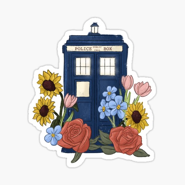 "Floral Time Machine" Sticker for Sale by sparkyman96 | Redbubble