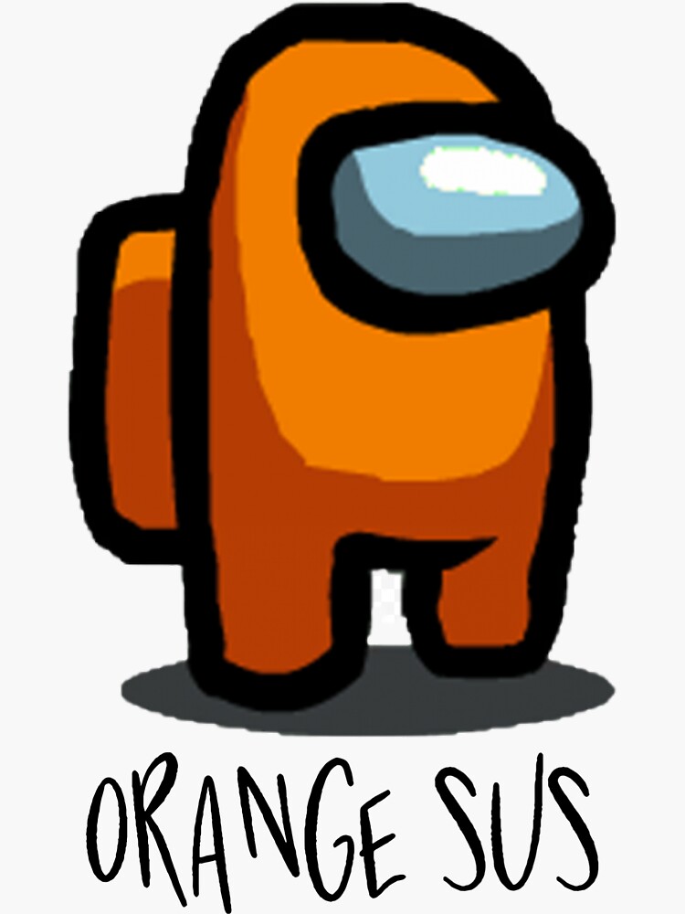 "Orange sus" Sticker for Sale by StacysStyle | Redbubble