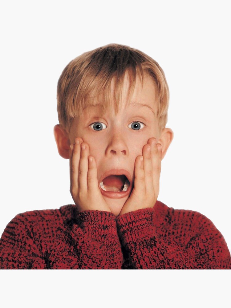 "Home alone AHHHH" Sticker for Sale by yeehawboyy | Redbubble