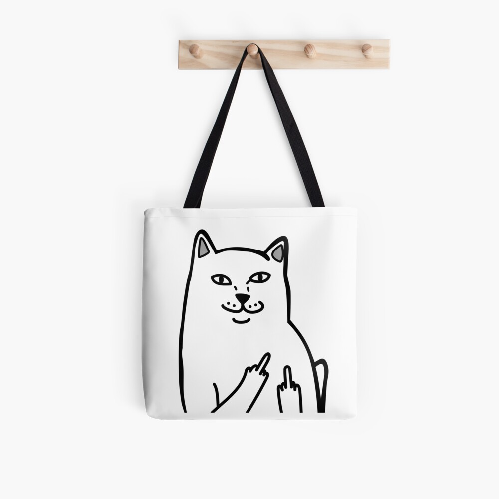 "Cat Flip Off" Sticker for Sale by vicksilvap | Redbubble