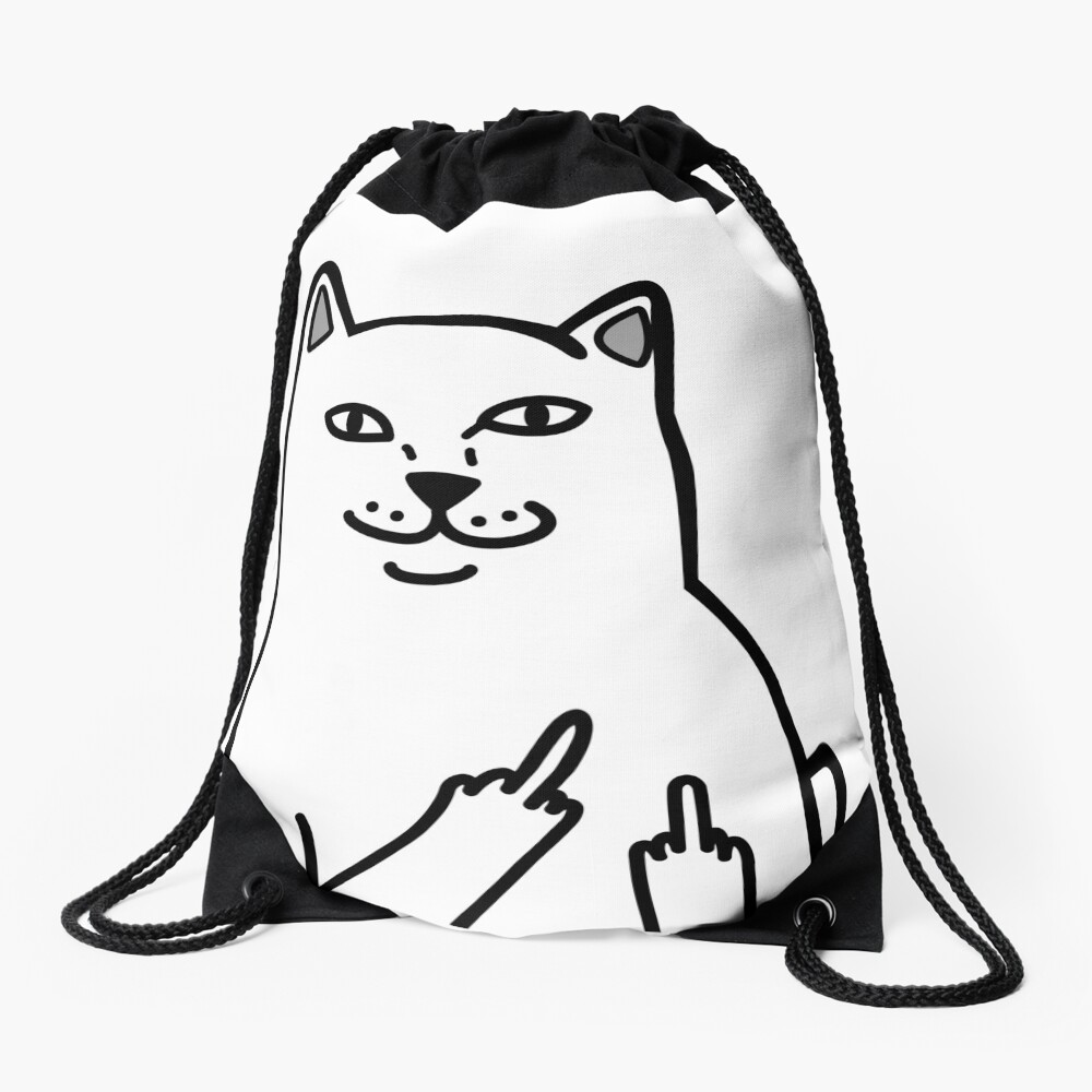 "Cat Flip Off" Sticker for Sale by vicksilvap | Redbubble