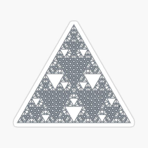 "Zome Shadow: Sierpinski Pyramid " Sticker for Sale by CK-Mathletes ...