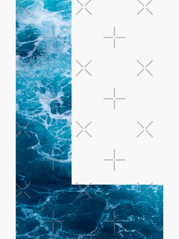 "Ocean Waves Letter L" Sticker for Sale by LiveAndGlow | Redbubble