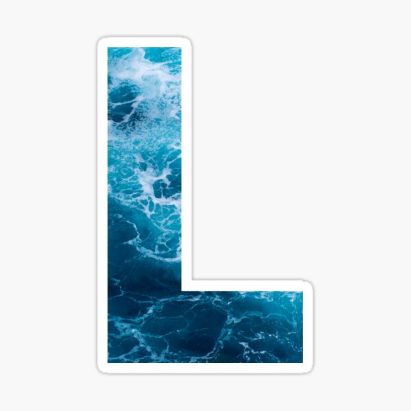 "Ocean Waves Letter L" Sticker for Sale by LiveAndGlow | Redbubble