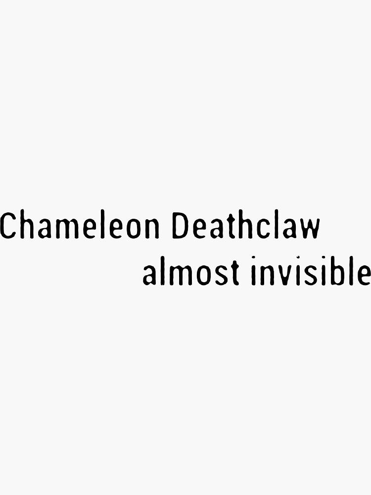"Chameleon Deathclaw" Sticker by HumorousChap | Redbubble