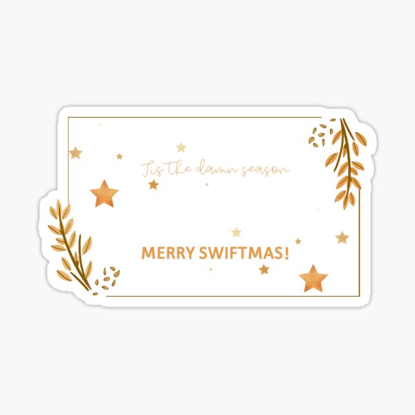 "Merry Christmas - Swiftes Swiftmas" Sticker for Sale by swift-tees ...