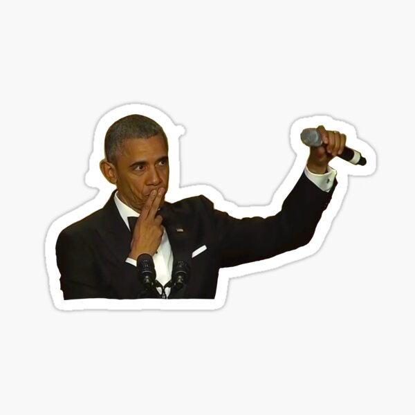 "Barack Obama Mic Drop" Sticker for Sale by kavianatalia | Redbubble