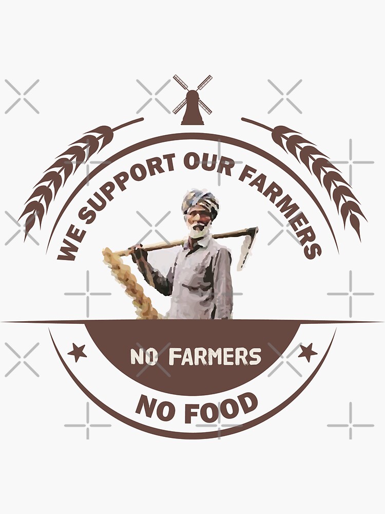 "Farmers Protest" Sticker for Sale by KeekStudio | Redbubble