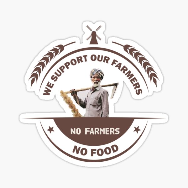 "Farmers Protest" Sticker for Sale by KeekStudio | Redbubble