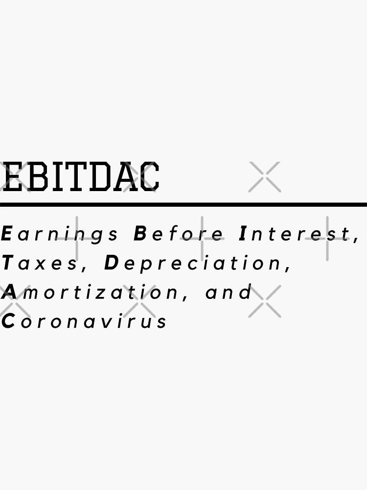 "EBITDAC" Sticker by Bernache | Redbubble
