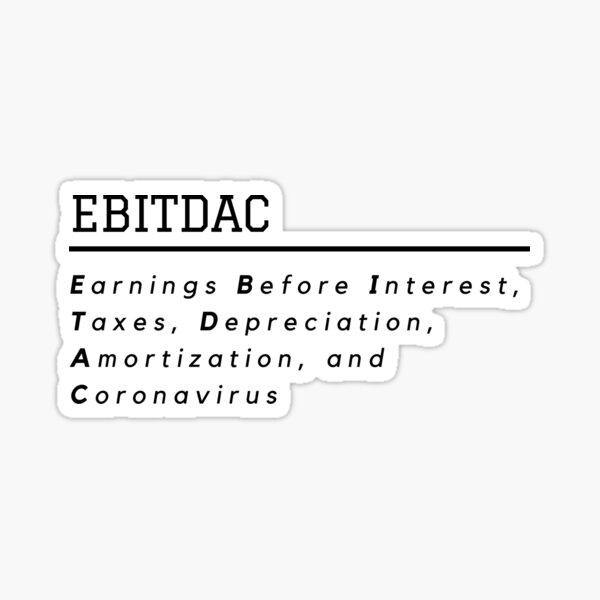 "EBITDAC" Sticker by Bernache | Redbubble