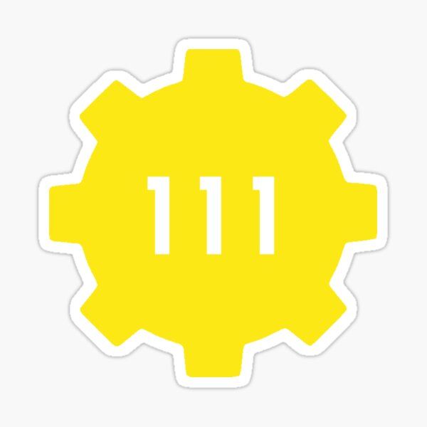 "Vault 111" Sticker for Sale by HumorousChap | Redbubble