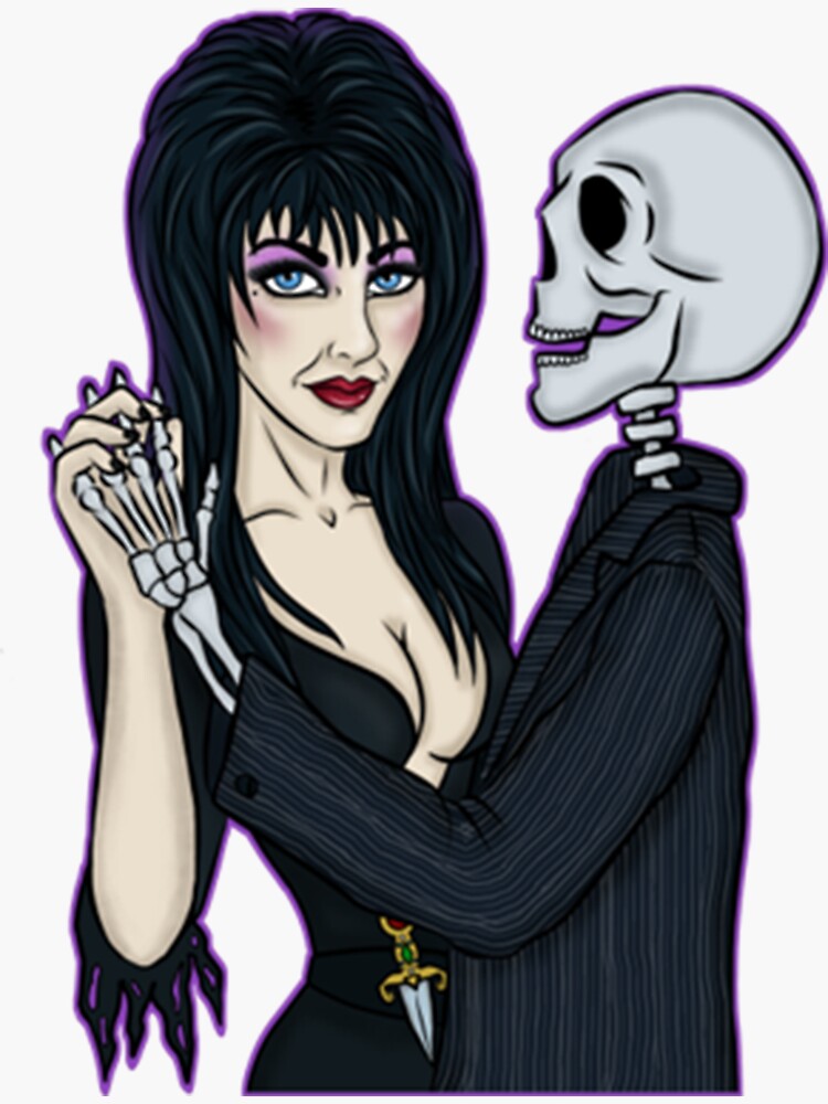 "Elvira Mistress Of The Dark Dance with the Dead " Sticker by MBVkubis ...