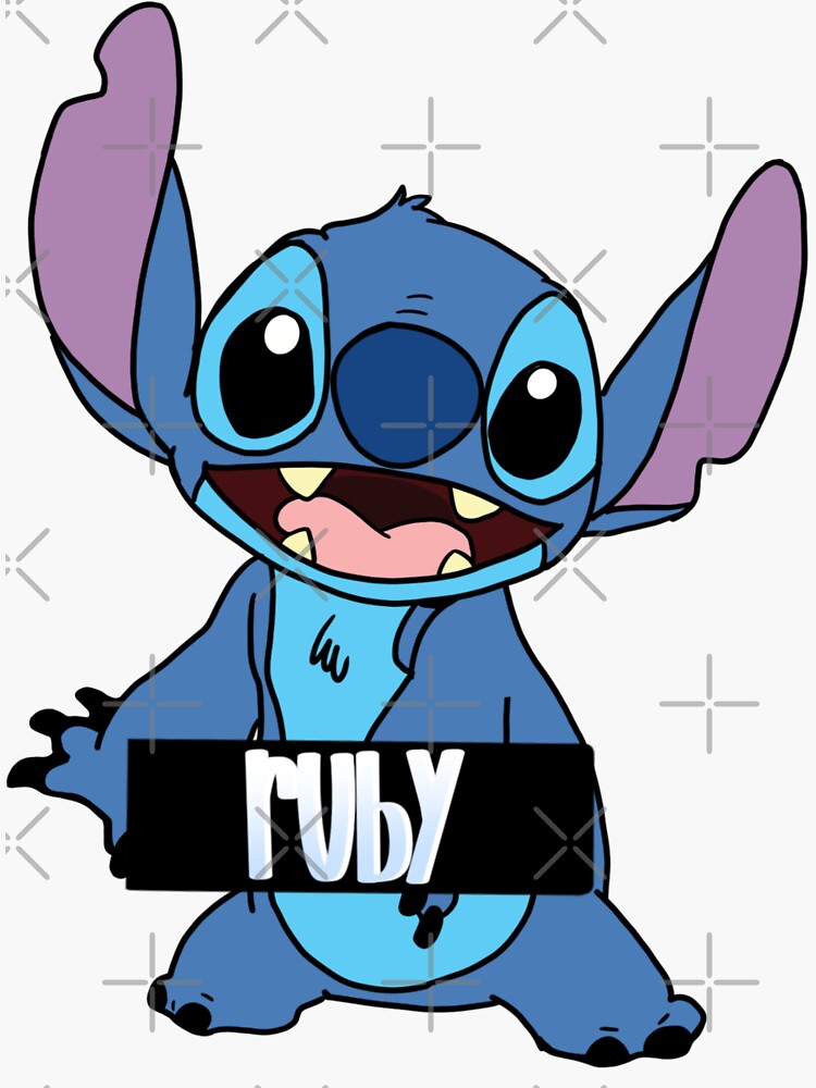 "Ruby stitch " Sticker for Sale by ArtbyAnkitha | Redbubble