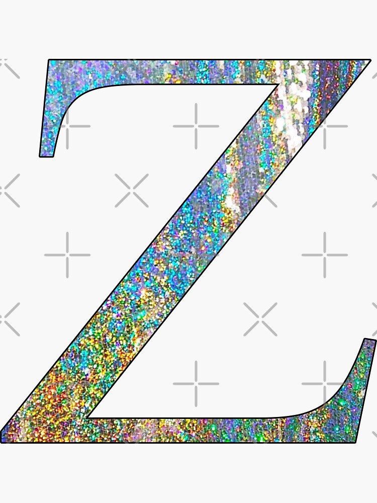 "Holographic Zeta // Letter Z" Sticker for Sale by artbysydsyd | Redbubble