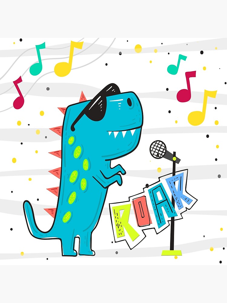 "Dino Singer" Poster for Sale by cfsimamora | Redbubble