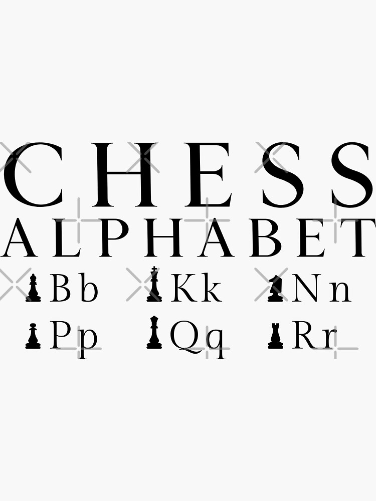 "CHESS ALPHABET" Sticker for Sale by CozyMarket | Redbubble