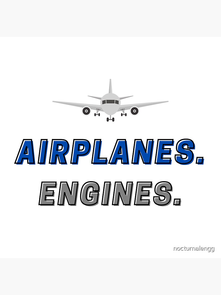 "Airplanes and Engines | Aviation Merchandise" Sticker by nocturnalengg ...
