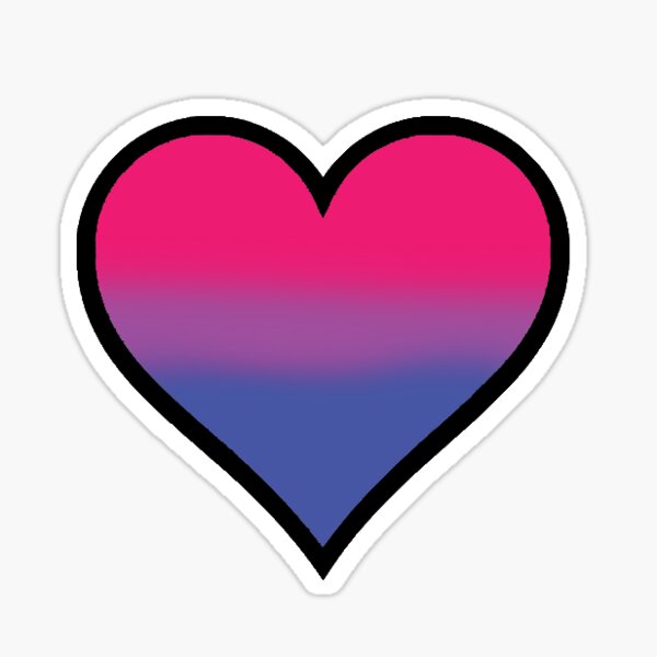 "Bi Heart Pride Sticker" Sticker by squiggle56 | Redbubble