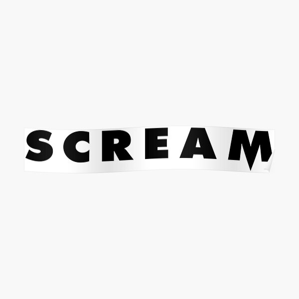 "Movie scream logo" Poster for Sale by MikeCoss | Redbubble