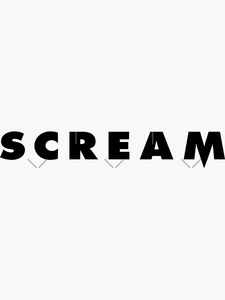 "Movie scream logo" Sticker for Sale by MikeCoss | Redbubble