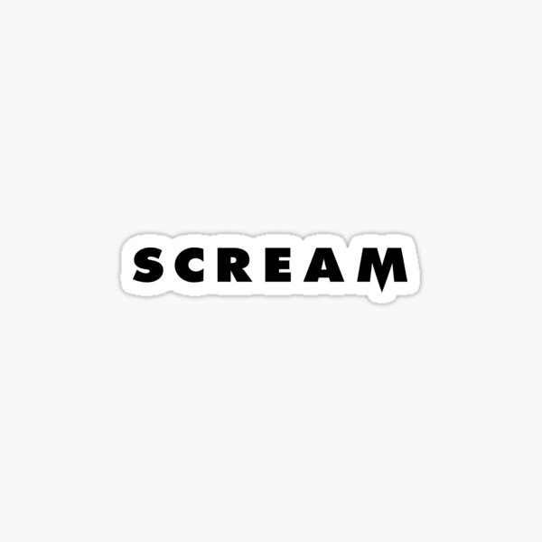 "Movie scream logo" Sticker for Sale by MikeCoss | Redbubble