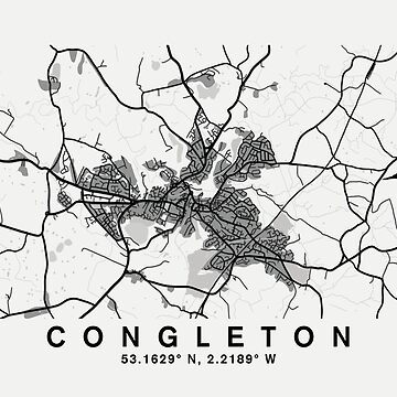 "CONGLETON | MAP AND COORDINATES" Art Print for Sale by axelle1410 ...