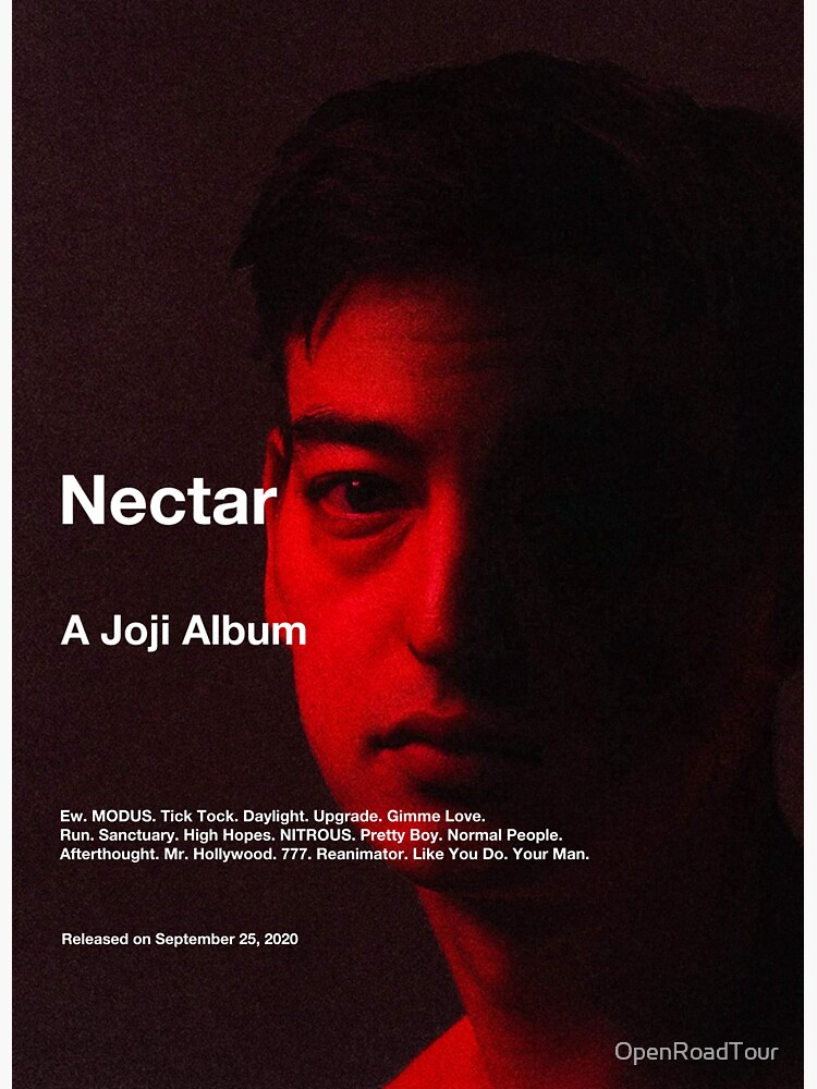 "Joji Nectar Album Cover" Sticker for Sale by OpenRoadTour | Redbubble