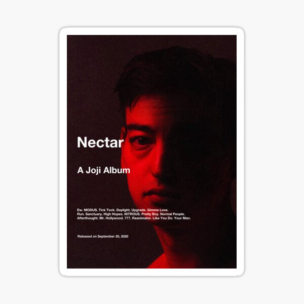 "Joji Nectar Album Cover" Sticker for Sale by OpenRoadTour | Redbubble