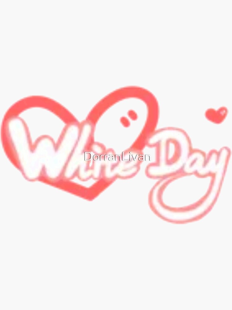 "White day" Sticker for Sale by DorranLivan | Redbubble