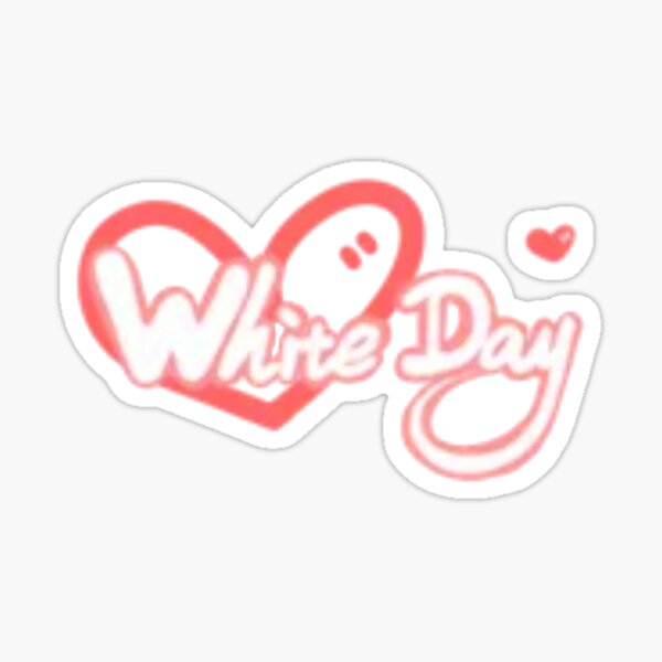 "White day" Sticker for Sale by DorranLivan | Redbubble