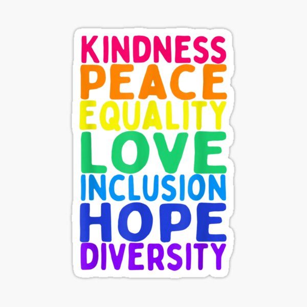 Equality Diversity Inclusion Stickers | Redbubble