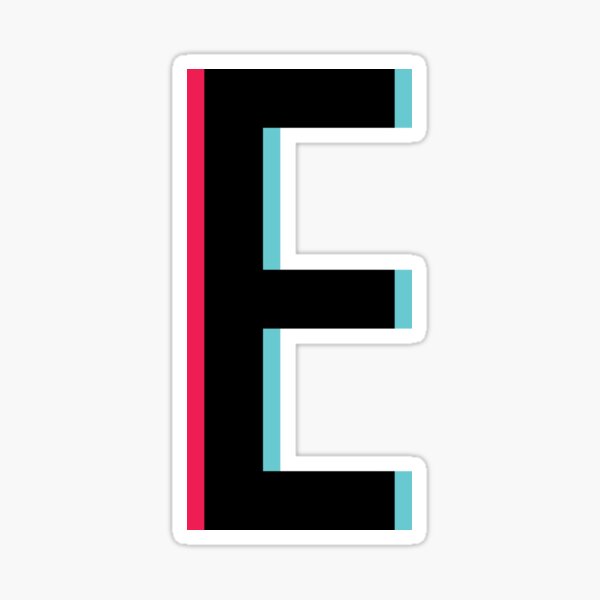 "Alphabet E Letter " Sticker for Sale by Singhe Design | Redbubble