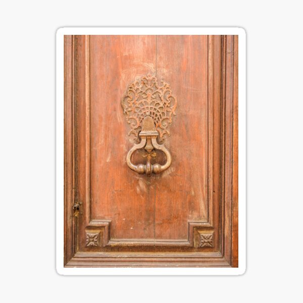 "Antique Door Knocker and Old Door - French Vintage" Sticker for Sale ...