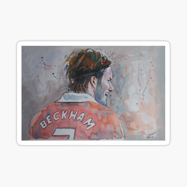 "David Beckham - Portrait 2" Sticker by artsNportraits | Redbubble