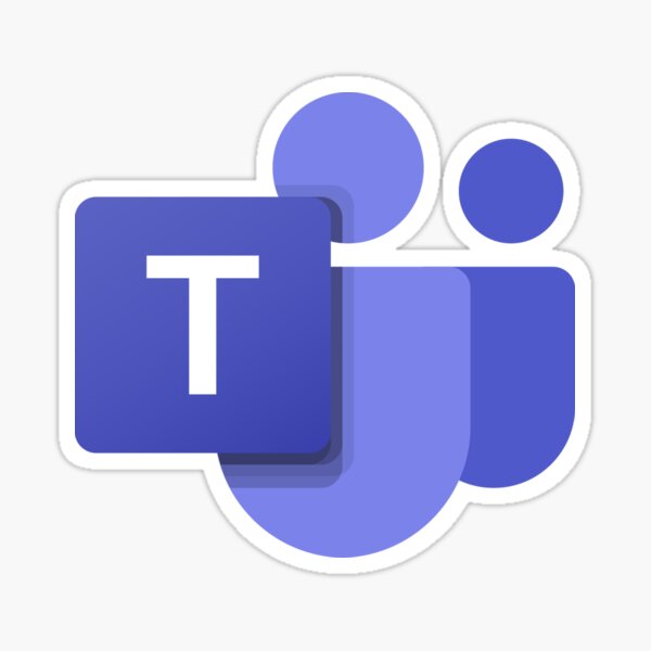"Microsoft teams blue logo" Sticker for Sale by wiggy38 | Redbubble