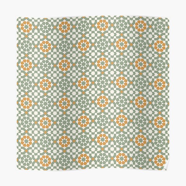"Moroccan tiles zelij pattern mousaic" Poster for Sale by ambaart ...