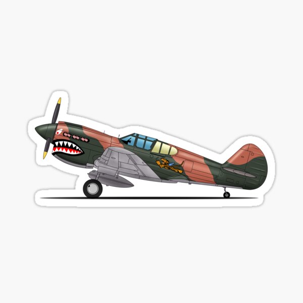 "The P-40 Warhawk" Sticker for Sale by rogue-design | Redbubble
