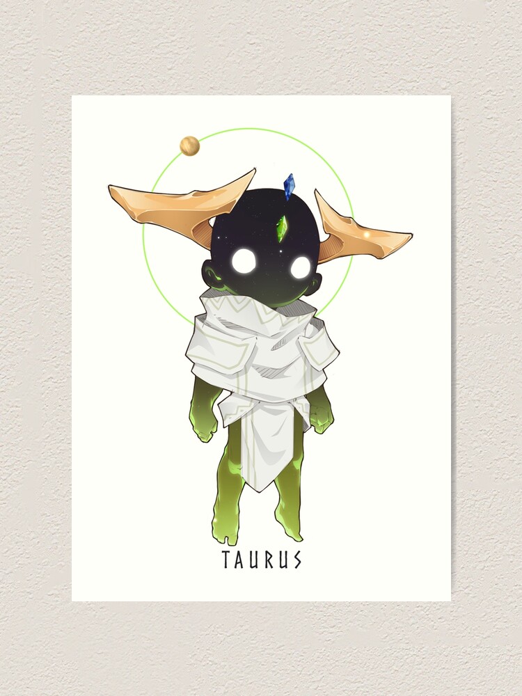 "Zodiac Sign: Taurus in Character Form" Art Print for Sale by CHIBITOES ...
