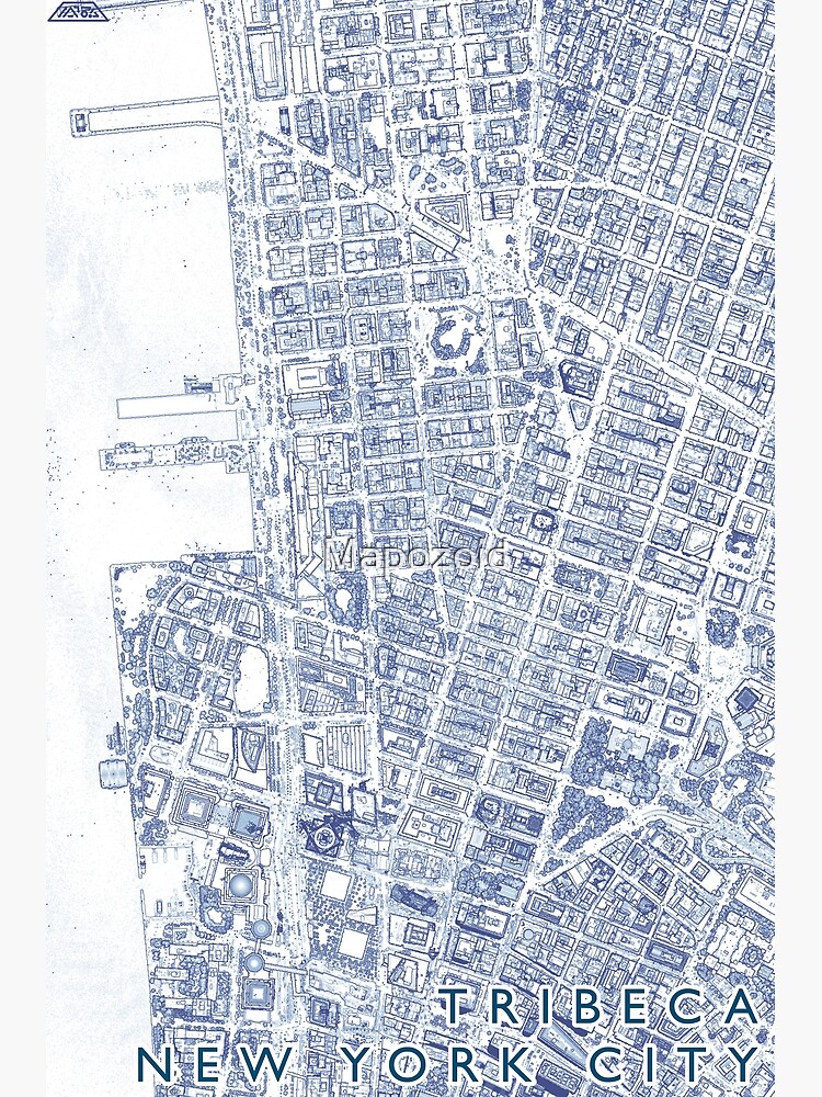 " Tribeca Neighbourhood Buildings Map" Poster for Sale by Mapozoid ...