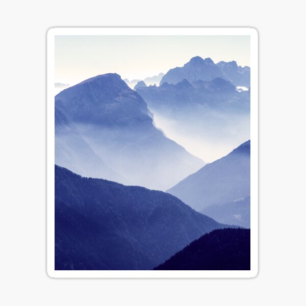 "Misty Mountain " Sticker by ayanastuff01 | Redbubble