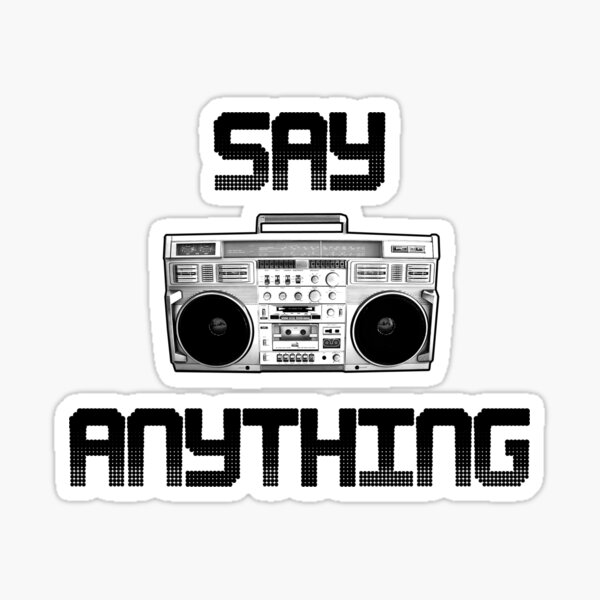 "Say Anything- Boombox" Sticker for Sale by rolypolynicoley | Redbubble
