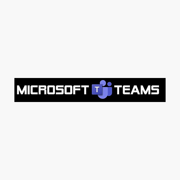 "Microsoft teams text blue logo" Photographic Print by wiggy38 | Redbubble