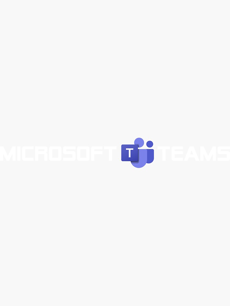 "Microsoft teams text blue logo" Sticker for Sale by wiggy38 | Redbubble
