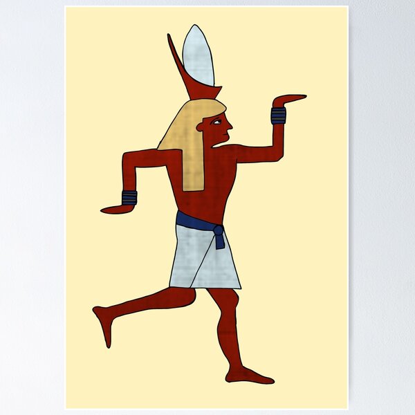 "Egyptian Man Hieroglyph" Poster for Sale by SplottersGuide | Redbubble