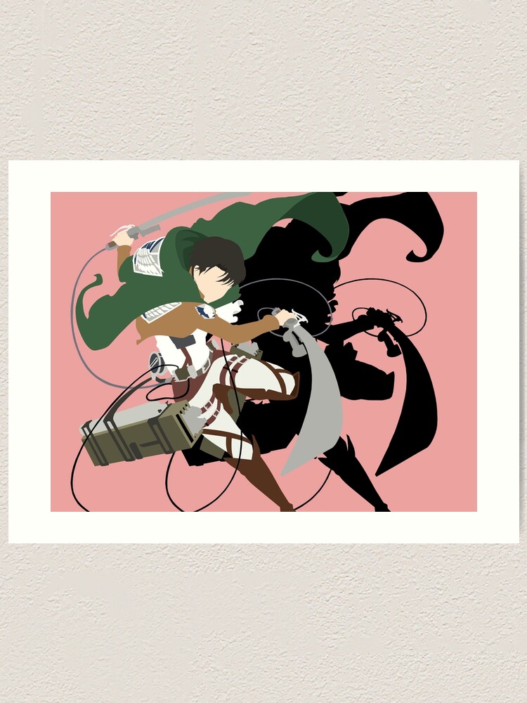 "Levi Ackerman Minimalist with Shadow Attack on Titan" Art Print for ...