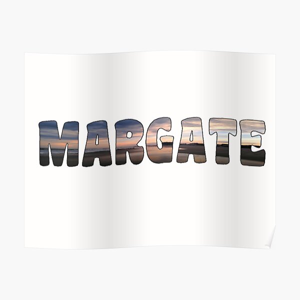 "Margate City ~ New Jersey with Sunset Fill" Poster for Sale by ...