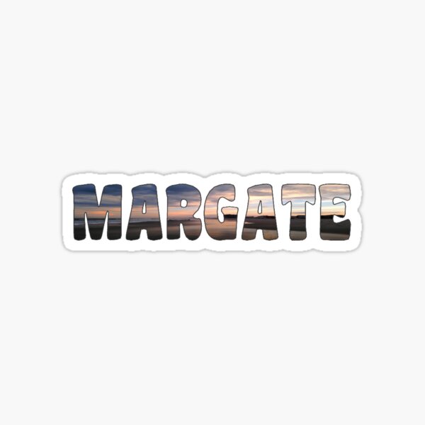"Margate City ~ New Jersey with Sunset Fill" Sticker for Sale by ...