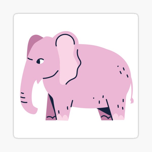 "pink elephant" Sticker for Sale by Simhrmt | Redbubble